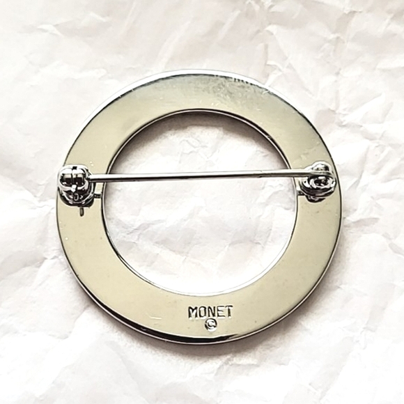 Monet | Jewelry | Monet Silvertone Circle Pin Brooch | Poshmark